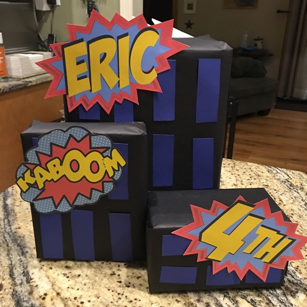 Superhero Number 4 - Superhero Printables - Superhero Birthday ...