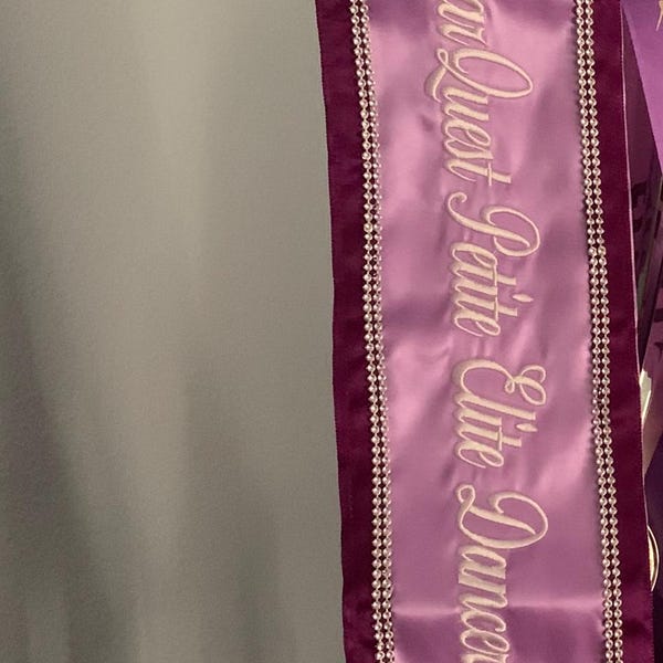 Personalized Embroidery Lace Sash Custom Lace Sash Lace Sash Customize ...