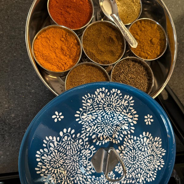 Hand Painted Masala Dabba Spice Tin, Spice Dabba, Beautiful Masala Box ...