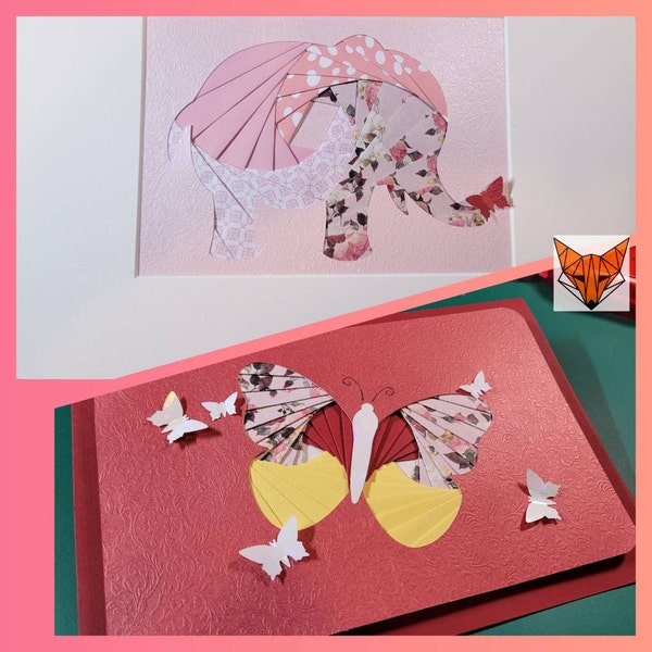 Butterfly Iris Folding Pattern PDF & SVG | Intermediate Printable ...