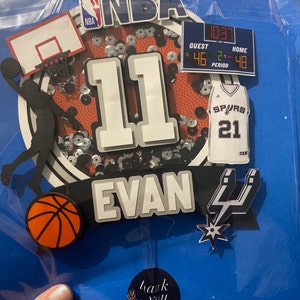 Basketball Shaker Cake Topper, Basketball Birthday Party, Sports Cake ...