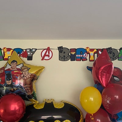 Superhero Birthday Banner, Superhero Party, Superhero Birthday, Kids ...