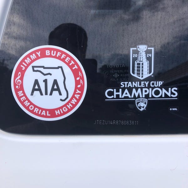 STICKER A1A Jimmy Buffett Memorial Highway - 3.5" - Etsy