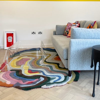 Melting Persian Luxury Design Hand Tufted Rug , Woolen Rug, High ...