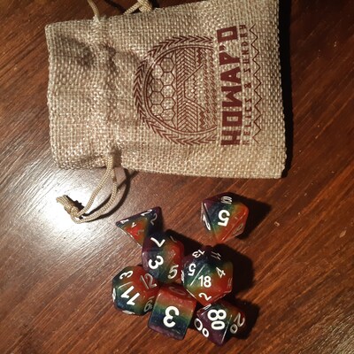 Ice Knife Dragon Dice Set Dnd Polyhedral Sharp Edge Resin Dragon Dice ...