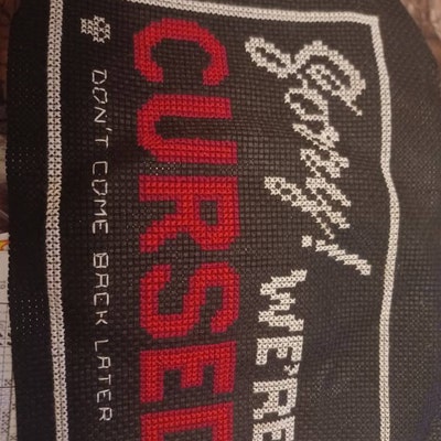 Sorry We're Cursed Halloween Cross Stitch Pattern Chart PDF Trick or ...