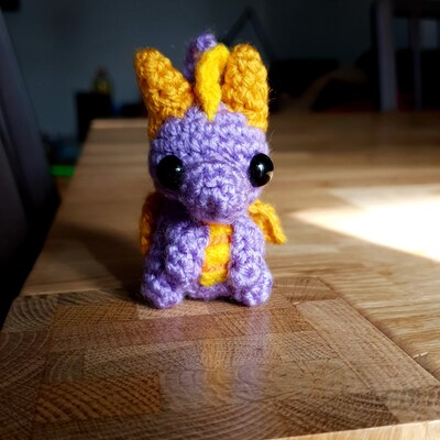 Spyro Cute Amigurumi Plush Keychain Dragon Custom Ps4 Ps5 - Etsy