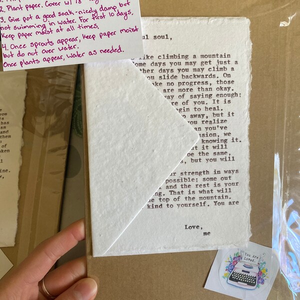 Handmade Card, Original Writing, Grief Card, Inspirational Card, Grief ...