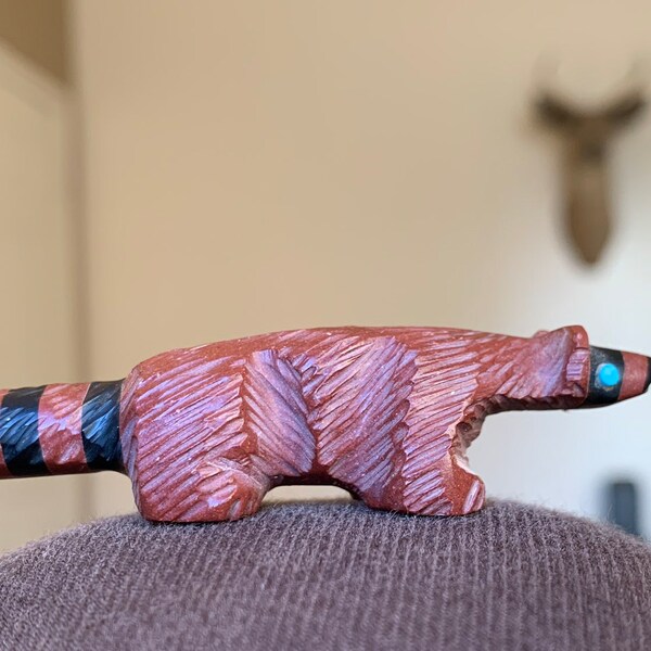 Navajo Chip Inlay Cuff Bracelet, Vintage, Turquoise and Coral, Delvin ...