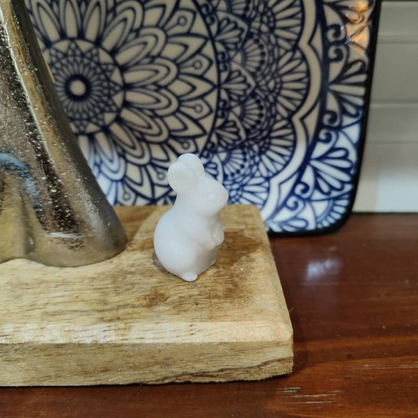 1.5 Inches Crystal Rabbit Carving Small Gemstone Bunny Hand Carved Gift ...