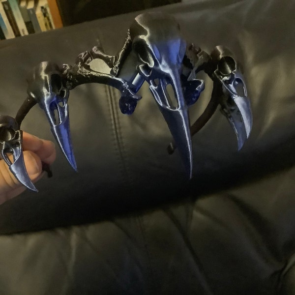 Raven Skull Tiara Headband Bone 3d Printed (5pts) - Etsy