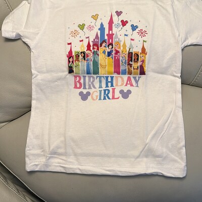 Disney Princesses Birthday Shirt, Disney Birthday Shirt, Girl's Disney Birthday Shirt, Disney ...