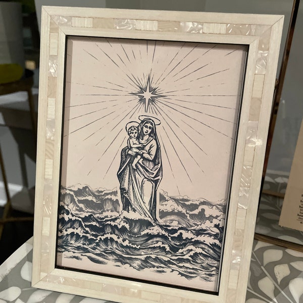 Stella Maris Art Print: Star of the Sea, Marian Poster - Etsy