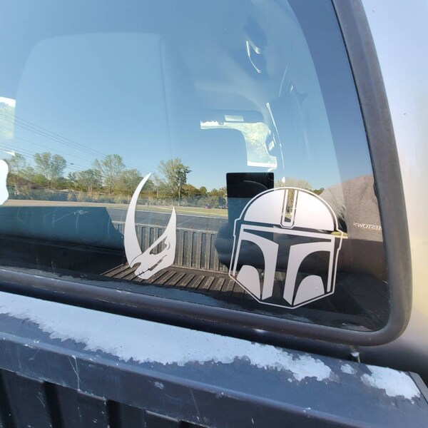 Mandalorian Helmet Decal/window Decal/laptop Decal/tumbler Decal - Etsy