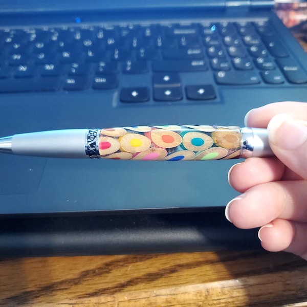 Handmade Dragon Pen. Custom Orange Mica Dragon Pen Design. - Etsy