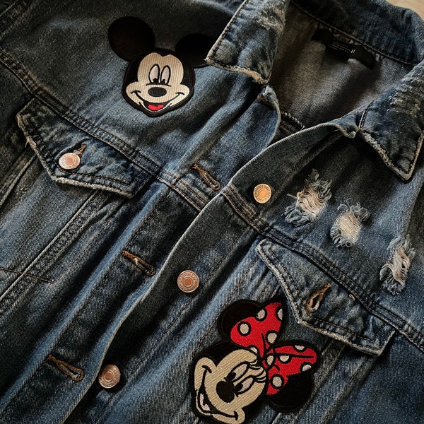 2 Inch-iron on Patch-disney Patches-mickey Mouse-minnie Mouse-disney ...