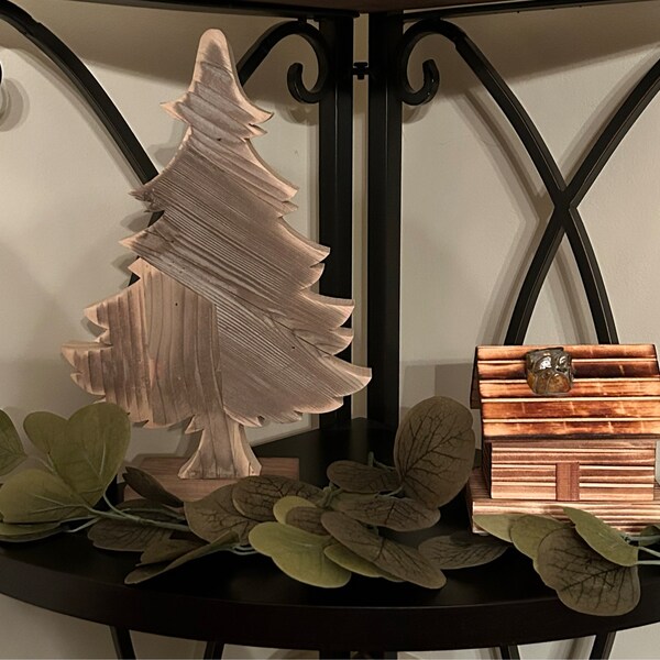 Rustic Barn Wood Pine Tree: Weathered Reclaimed Wood Decor - Etsy