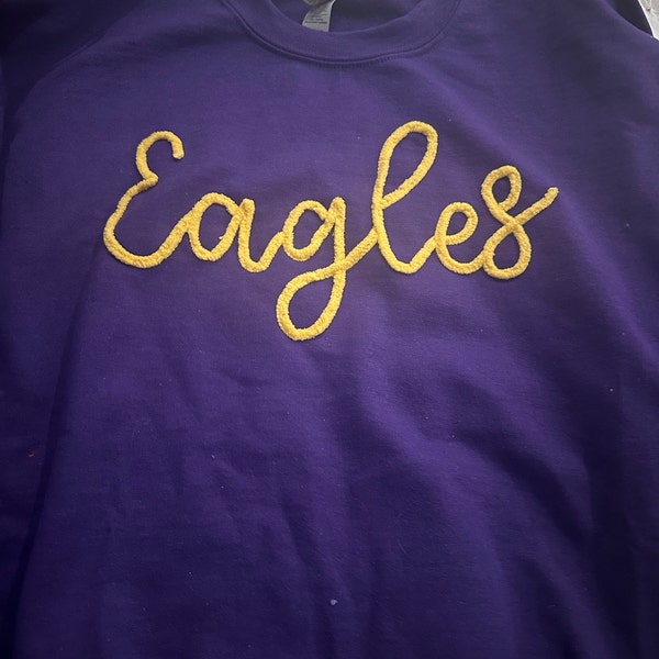 Chenille Letter Sweatshirt Team Sports Shirts Spirit Wear Custom ...