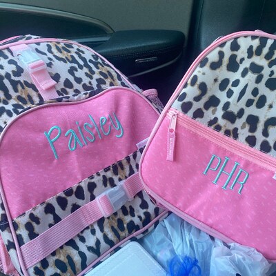 Stephen Joseph Allover Print Leopard Backpack Set, Personalize Girls ...