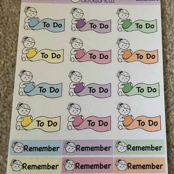 Reminder Planner Stickers, to Do List Stickers, Reminder Stickers ...