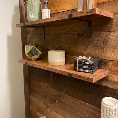 Please Seat Yourself Bathroom Farmhouse Wooden Mini Bookstack Books ...