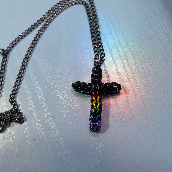 Rainbow Gay Pride Bracelet - Full Persian With Silver Base - Anodized ...