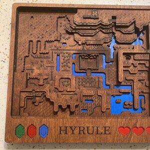 3D Hyrule Video Game Map Laser Cut Wood Multilayer Custom | Etsy UK