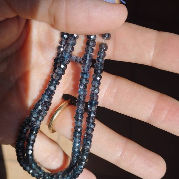 7 Inches Faceted Chocolate Moonstone 3D Triangle Beads Natural ...