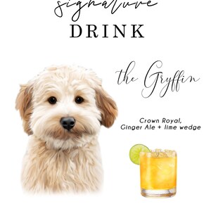 Pet Signature Cocktail Cat Custom Drink Sing Dog Signature - Etsy