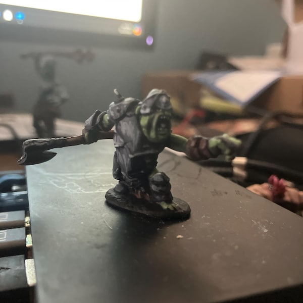 Goblin Cavalier / Dog-rider / Mounted - - Handpainted D&D Miniature ...