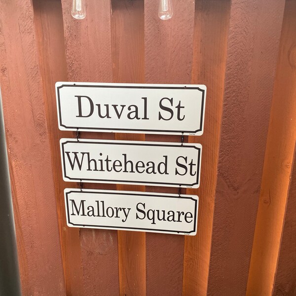 Key West Street Signs: Mallory Square Art, Coastal Decor, Beach House ...