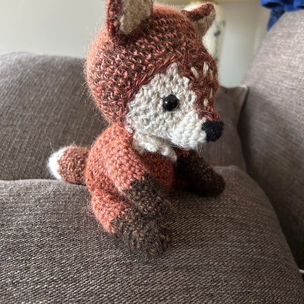CROCHET PATTERN Lucy the Fox Crochet Amigurumi Stuffed Sitting Forest ...