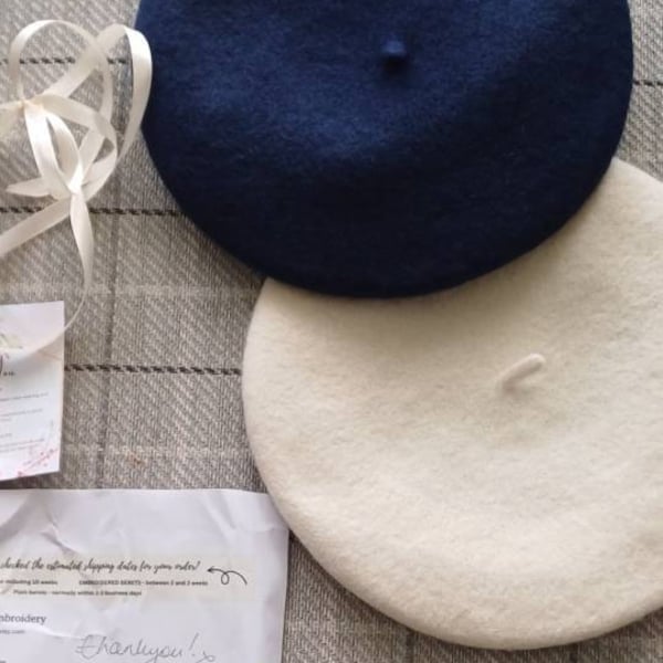 Soft Yellow Floral Beret, French Floral Beret, Silk Ribbon Flowers ...