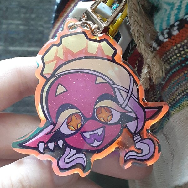 Splatoon 3 Shiver & Frye (2.5" Rainbow Acrylic Charm, Glitter Epoxy) - Etsy