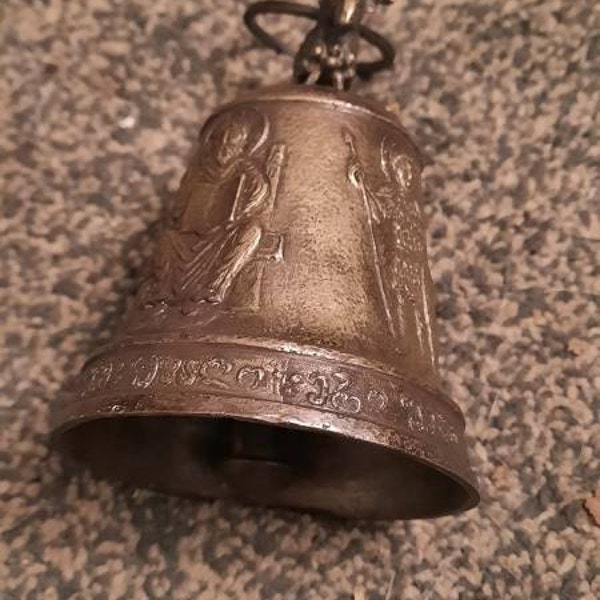 Vintage Bell, Aging Bronze Bell, Monastery Bell With Georgian ...