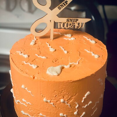 Funny Vasectomy Wooden Cake Topper, Snip Snip Hooray Cake Topper ...