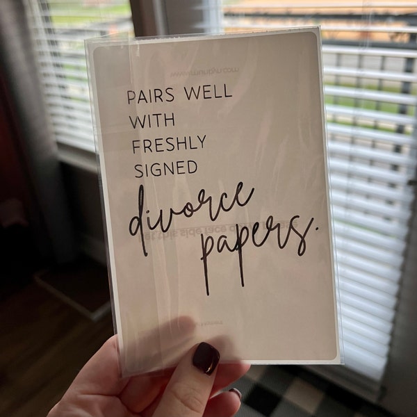 Freshyl Signed Divorce Papers, Divorced Gift, Breakup Gift, Happily ...