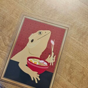 Bearded Dragon Eating Giant Burrito Tank Decor 3x4 Art Bearded Dragon ...