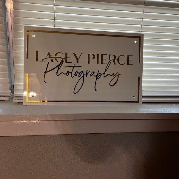 Rectangular Sign, Acrylic Logo Sign, Frosted Acrylic Sign, Custom ...