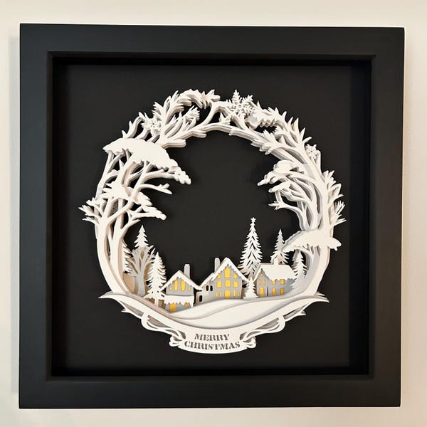 Fall Landscape Shadow Box SVG Bundle, Autumn 3D SVG Shadowbox 3 ...