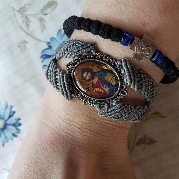 Black Orthodox Prayer Rope Bracelet 33 Knots Brojanica Komboskini ...