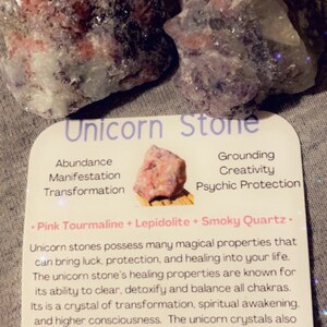 Unicorn Stone Raw Unicorn Stone Lepidolite, Pink Tourmaline, Smoky ...