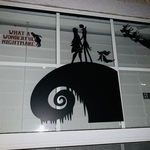 Nightmare Before Christmas Wall Window Door Decal Sticker Party ...