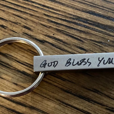 Handwriting Keychain Engraved Keychain Signature Key Chain Personalized ...