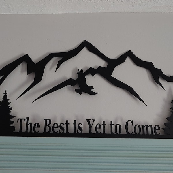 Mountain Range Monogram - Metal Sign - Etsy