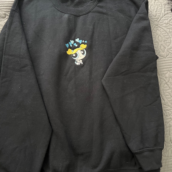 Buttercup Embroidered Sweater| Powerpuff Girls T-shirt| Sleepy ...