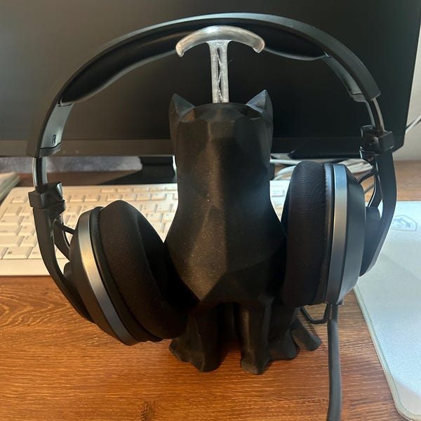 Cute Cat Headphone Stand - Cat Headset Holder - Kawaii Desk Decor - Cat ...