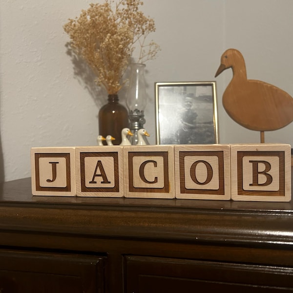 Personalized Nursery Name Block Letters Custom Wooden Name Blocks for ...