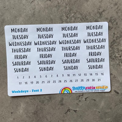 28 Weekdays/date Dots/date Cover/functional/foil Planner - Etsy