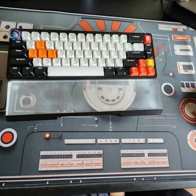 Retro Futuristic Control Panel Desk Mat Computer Console XXL Mousepad ...